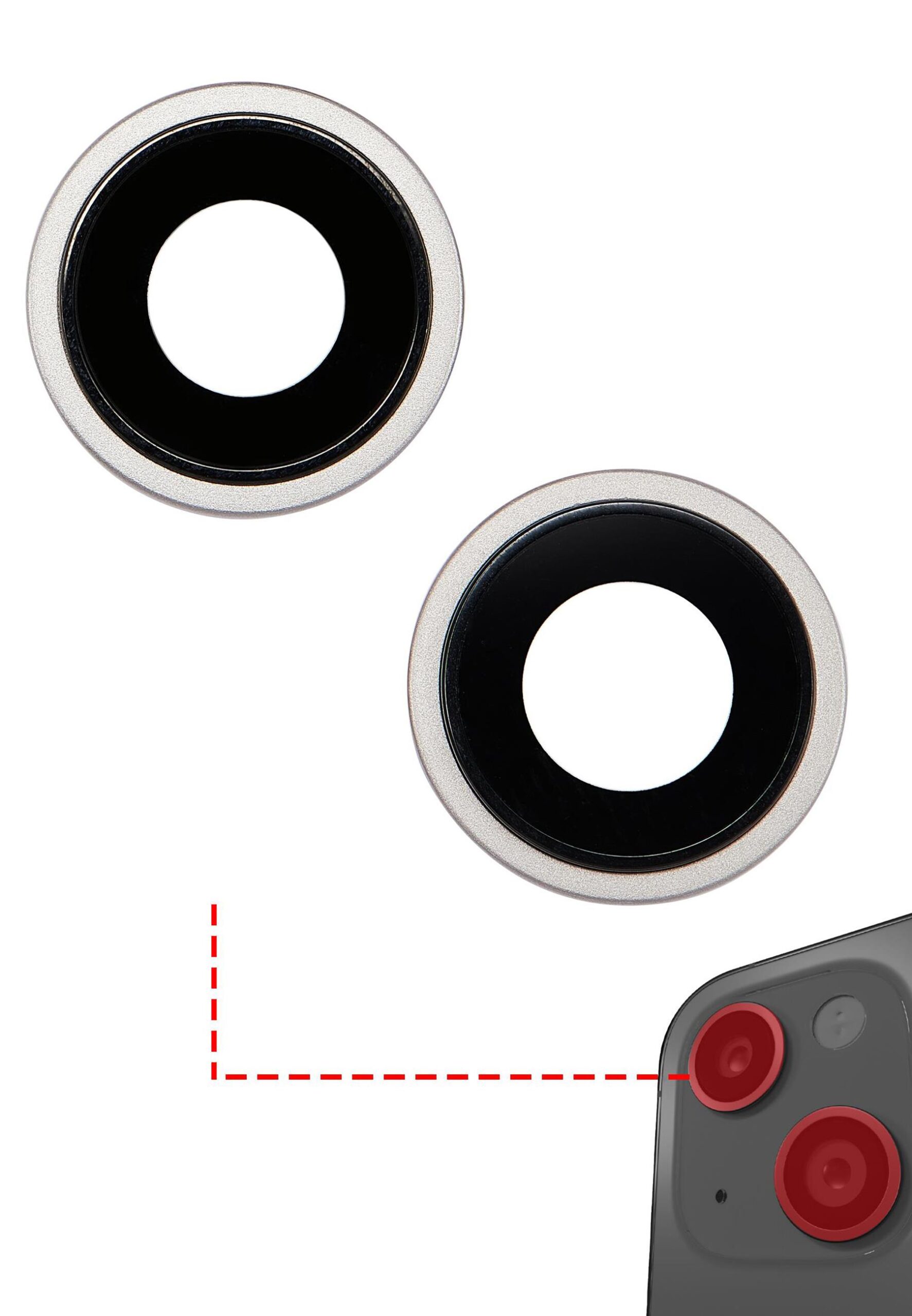 iPhone 14 / 14 Plus Camera Lens Bracket & Bezel - (Starlight) | CellParts